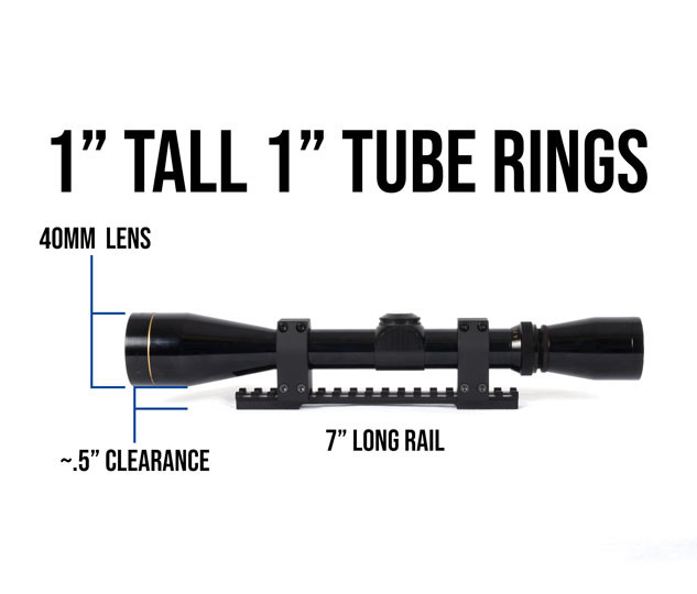 1" High Profile Scope Rings (1.0") | EGW Practical Aluminum