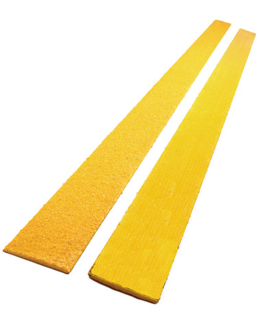 Anti Slip FLAT Stair Tread Yellow Fibreglass 1.2mx50mm