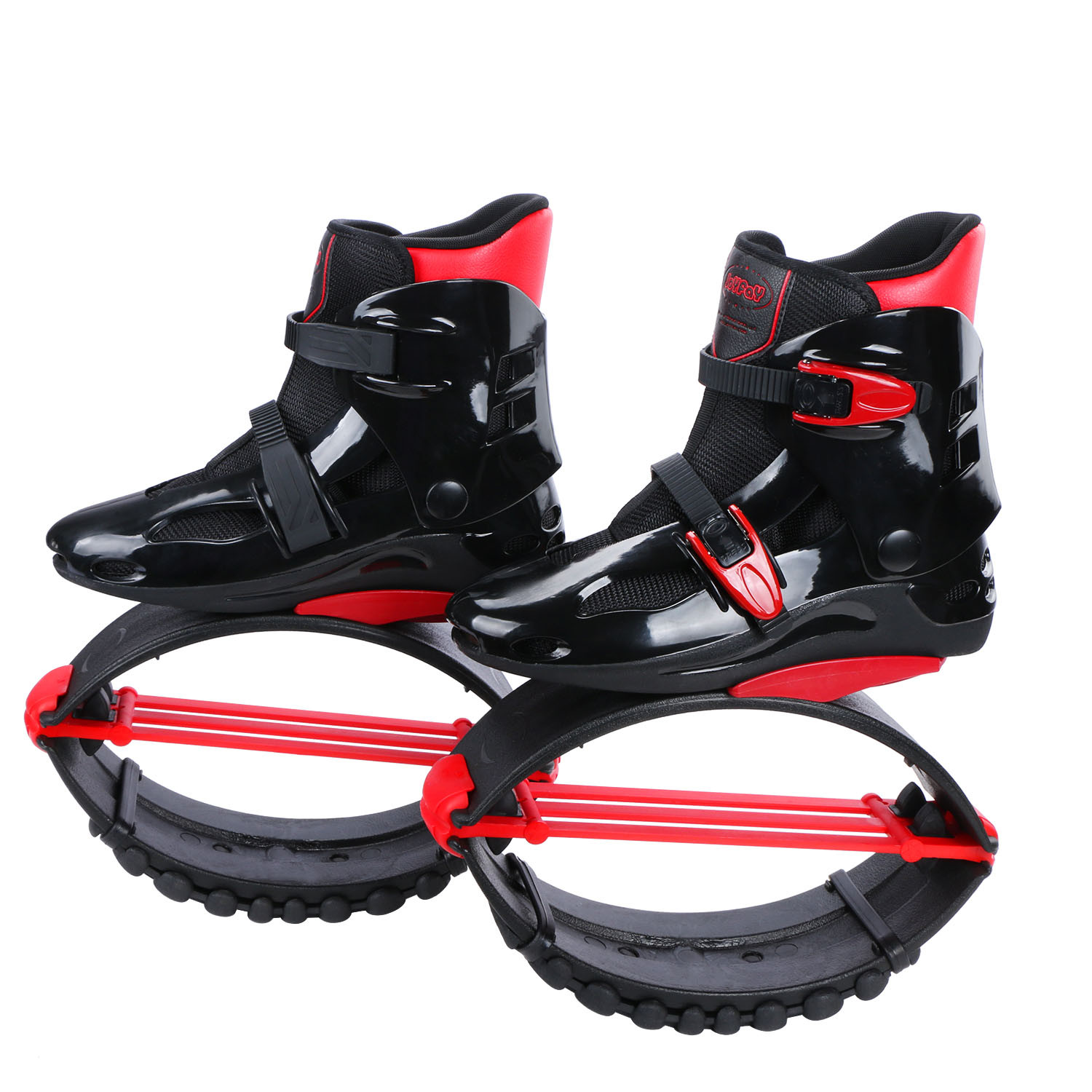 JOYFAY Black and Red Jumping Shoes- Unisex Fitness Jump Shoes Bounce ...