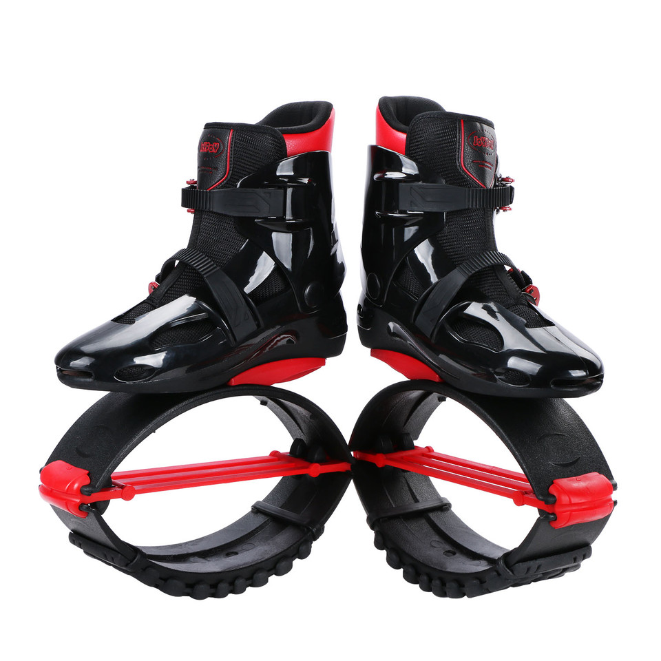 JOYFAY Black and Red Jumping Shoes- Unisex Fitness Jump Shoes Bounce ...