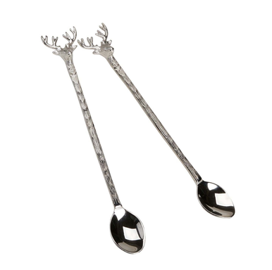 FCB Set of 2 Long Handled Stag Head Chutney Spoons - Stephen and Son ...