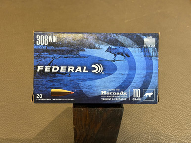 FEDERAL .308 Hornady 110gr V-Max TP - Stephen and Son Gunmakers Ltd