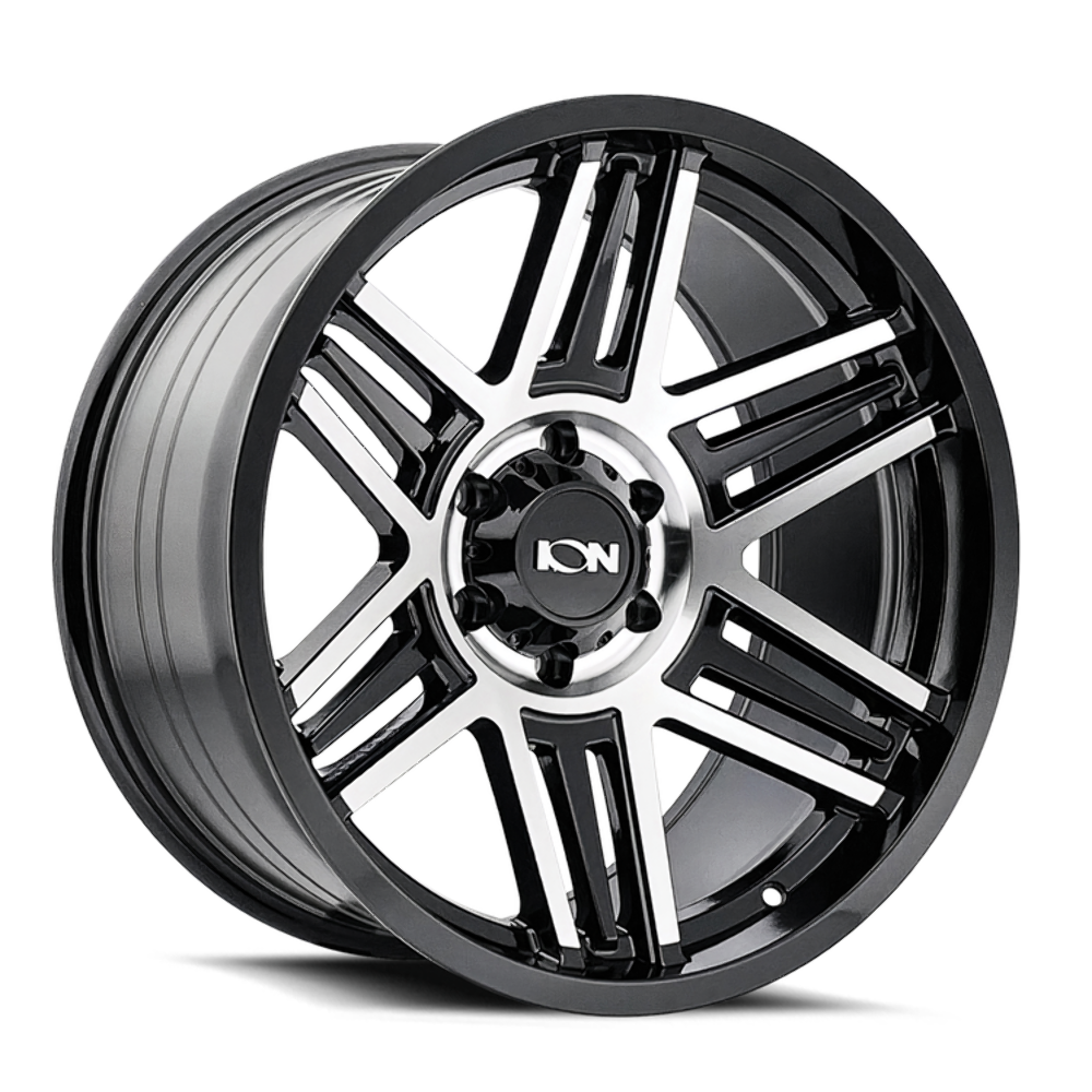 20" Ion 147 20x10 Black Machined 8x6.5 Wheel -19mm Lifted For Chevy GMC ...
