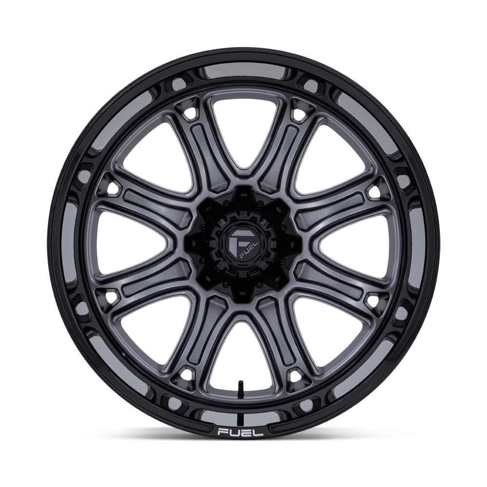 Fuel 1PC Darkstar 24x12 8x180 Matte Gunmetal With Black Lip Wheel 24 ...