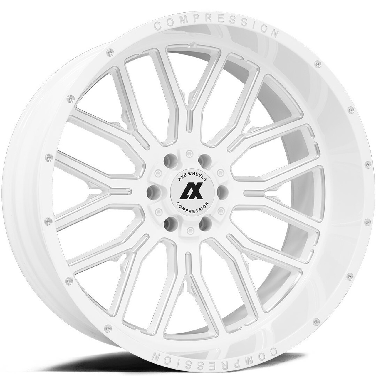 24 Axe Wheels Ax6 3 White 24x14 Wheel 6x135 6x5 5 76mm Lifted Truck