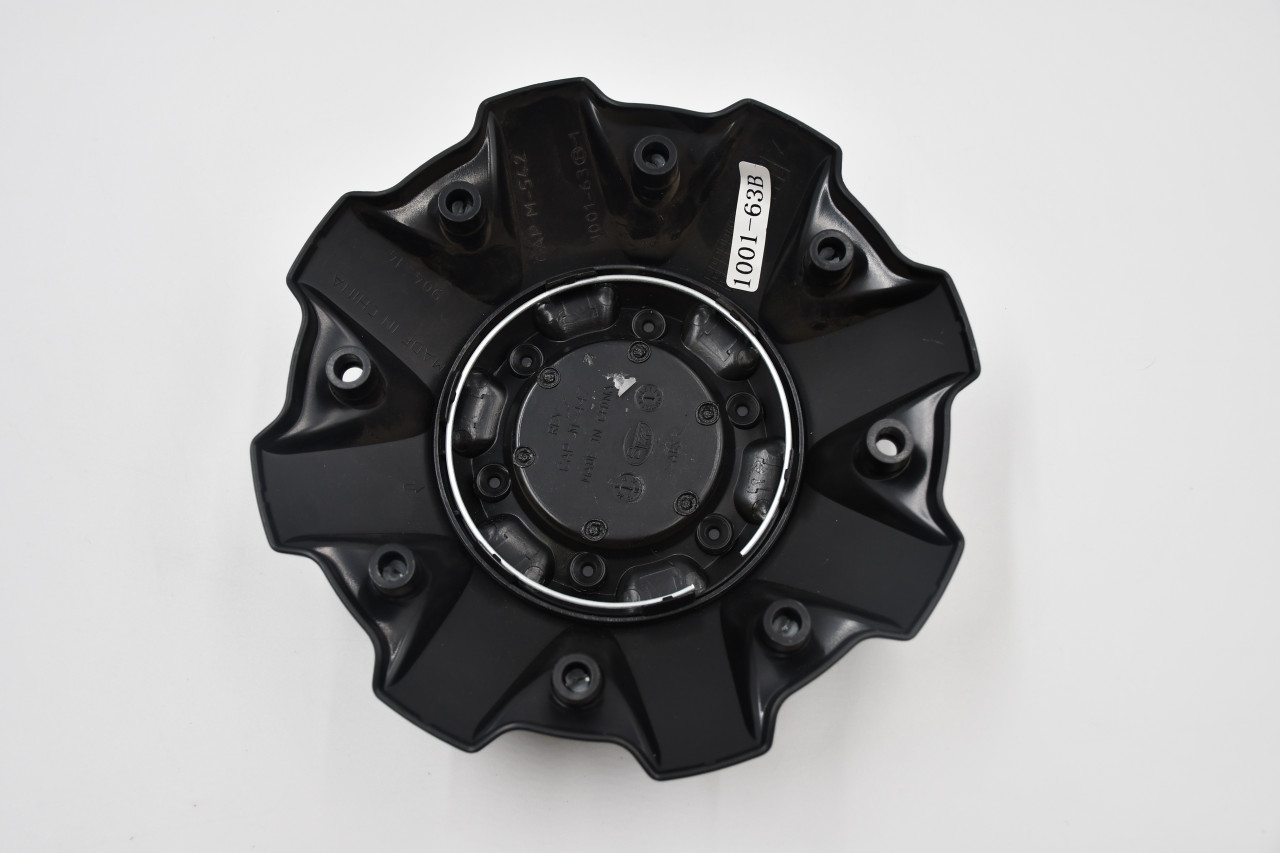 Fuel Matte Black w/Chrome Logo & Chrome Cosmetic Screws Wheel Center Cap Hub Cap (U)1001-63B 8 ...