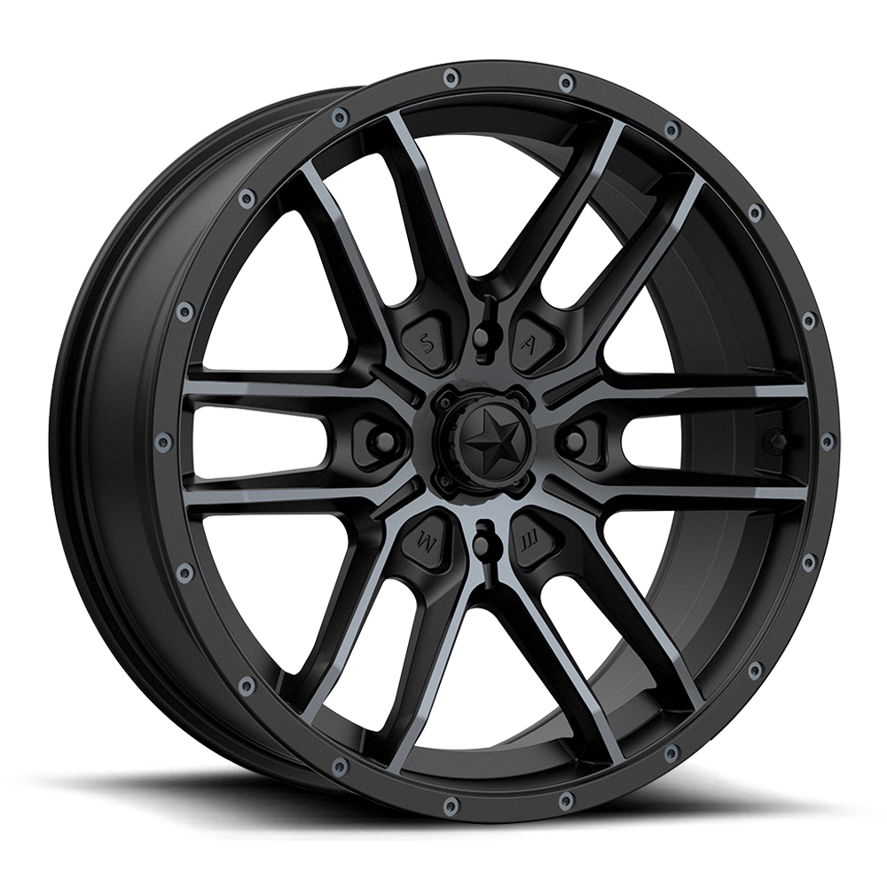 20" MSA Offroad Wheels M43 Fang 20x7 Satin Black Titanium Tint 4x137 ...