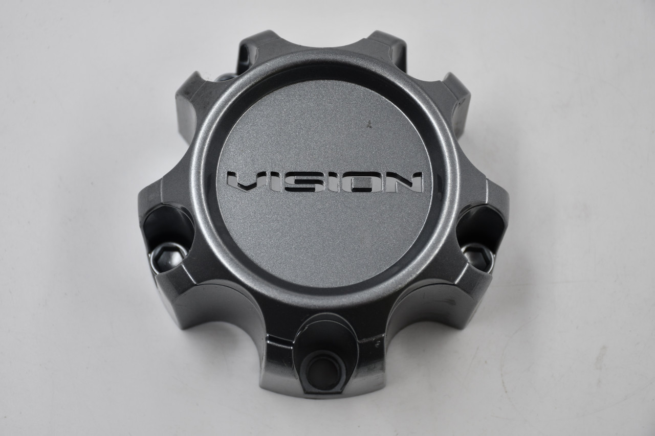 Vision Gun Metal 353 Turbine 5x4.5 5x5 Wheel Center Cap Hub Cap C353GM ...