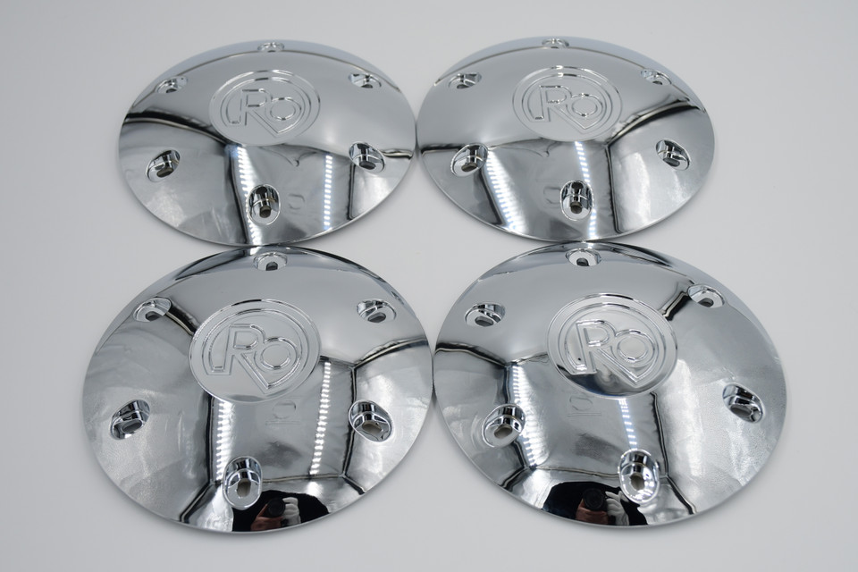 Set 4 Chrome Ro Center Caps Fit Any Wheel 6x135 w/ 14x2 Lug Nuts - A2i ...