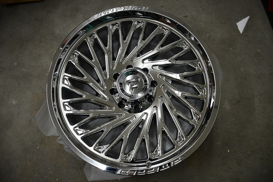 Single 24x10 Fittipaldi FA15 Mirror Coat Wheel 8x6.5 0mm Rim Takeoff ...