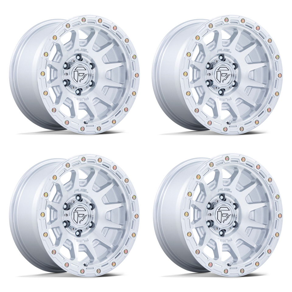 18x9.0 Gloss Silver W/ Machined Face Fuel 1PC Wheel FC884SD18906820 ...