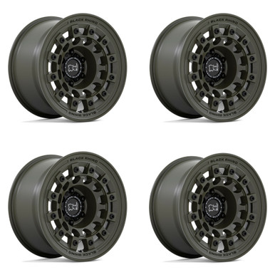 Set 4 17" Black Rhino Fuji Olive Drab Green Wheels 6X5.5 -12mm Rims ...