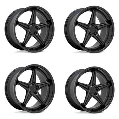 Set 4 TSW Launch 20x8.5 5x120 Matte Black With Gloss Black Lip Wheels ...