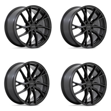 Set 4 Niche M272 Novara 20x9 5x4.5 Matte Black Wheels 20" 25mm Rims ...