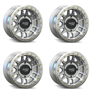Set 4 15" Dirty Life Canyon Pro SXS 15x7 Machined 4x137 Wheels 13mm ...