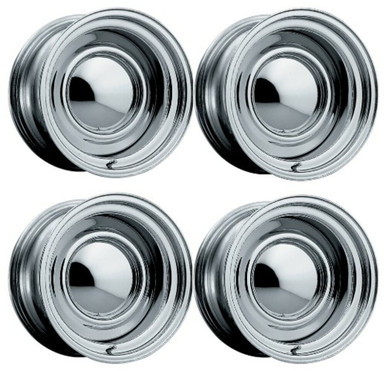 Set 4 15" Pacer 03C Chrome Smoothie 15x7 5x5 5x5.5 Chrome Plated Wheels ...