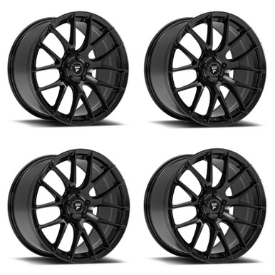 Set 4 20" Fittipaldi 360B 20x10 Gloss Black 5x112 Wheels 30mm Rims ...