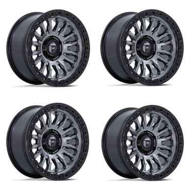 18" Fuel 1PC Fc857 Rincon Matte Gunmetal W/ M-Black Lip 18x9 Wheels