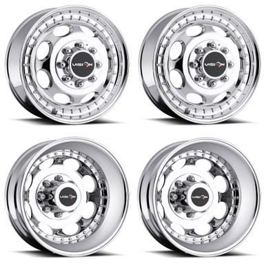 Set 4 16" Vision HD 181Z 2 Front 2 Rear Dually Chrome Wheels 16x5.5 ...