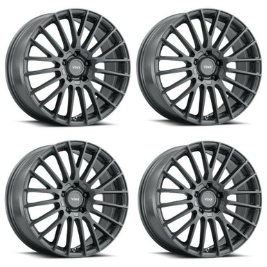 Set 4 18" Voxx Capo Carbon Grey Wheels 18x8 5x112 5x120 45mm Rims - A2i ...