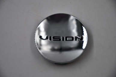 Vision Chrome w/ Black Logo Wheel Center Cap Hub Cap C471-V 2.5" - A2i ...