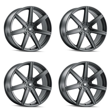 Set 4 22" Mazzi Laguna 22x8.5 Matte Black 5x110 5x115 Wheels 38mm Rims ...