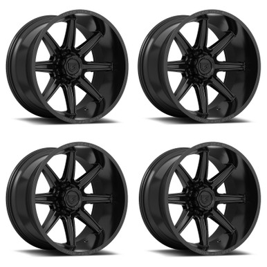 Set 4 18" Gear Off Road 765B 18x9 6x135 6x5.5 Gloss Black Wheels 18mm ...