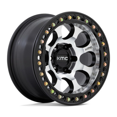 KMC KM237 Riot Beadlock 17x8.5 6x135 Machined Black Windows Black Wheel ...