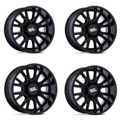 Set 4 Moto Metal MO810 Legacy 20x9 8x180 Gloss Black Wheels 20" 1mm ...