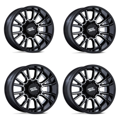 Set 4 Moto Metal MO810 Legacy 20x10 8x170 Gloss Black Machined Wheels ...