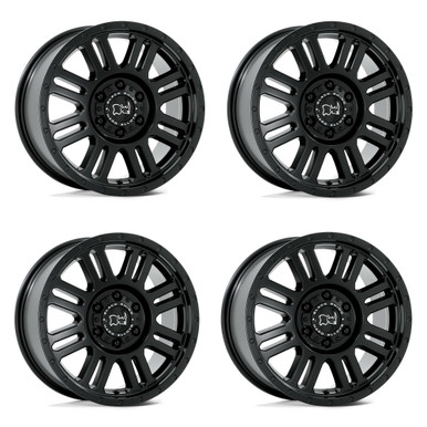 Set 4 Black Rhino Yellowstone 16x8 6x130 Matte Black 16" 45mm Sprinter ...