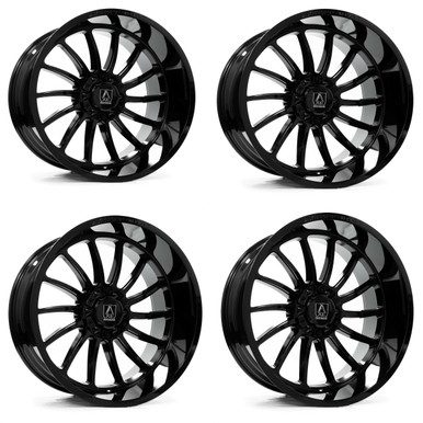 Axe Echo Wheels 22.0x10 8x180 Gloss Black A2i Wheel and Tire