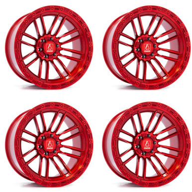 Set 4 22" Axe Wheels Icarus Candy Red 22x12 Wheels 8x6.5 -44mm Lifted ...