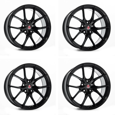 Set 4 18" Axe Wheels EX34 Gloss Black 18x8 Wheels 5x4.5 40mm Truck Suv ...