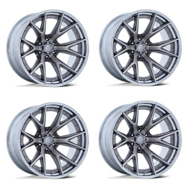 Set 4 Fuel FC402 Catalyst 20x9 6x5.5 Platinum Chrome Lip Wheels 20" 1mm ...