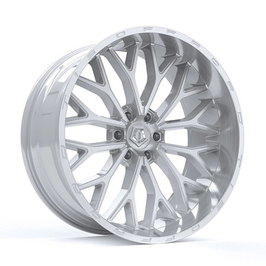 22" TIS 565BSM Bright Silver w/ Brushed Face & Lip 22x12 Wheel 8x170 ...