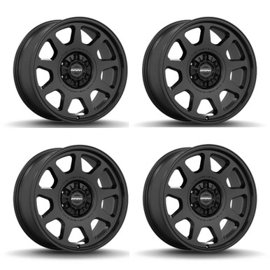 Set 4 17" Brink Wheels B301 Alpine Black 17x9 Flow Formed Wheels 5x5 ...