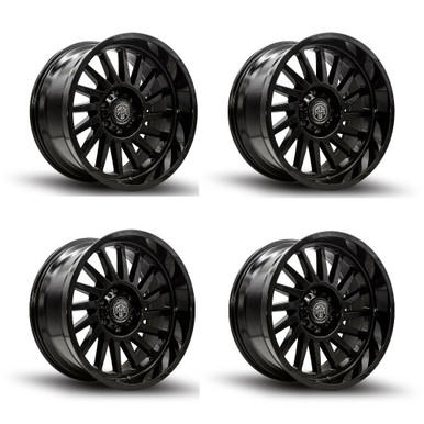 Set 4 22" Thret Offroad Omega 902 Gloss Black 22x10 Wheels 8x170 -21mm ...