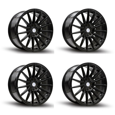 Set 4 20" Sapphire Luxury Alloys SX03-03 Gloss Black 20x9 Wheels 5x112 ...