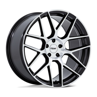 20" TSW TW002 Lasarthe Gloss Black Machined 20x10.5 5x120 38mm Flow ...