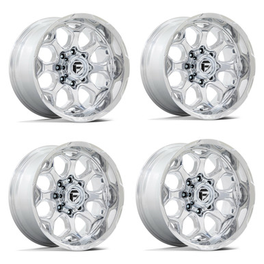Set 4 20" Fuel FC862 Scepter Polished Milled 20x9 Wheels 5x5 01mm For ...