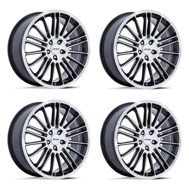 Set 4 20" Petrol PE001 P1D Gloss Black Machined Face 20x8.5 Wheels ...