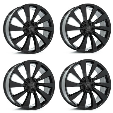 Set 4 20" Axe Wheels ZX15 Gloss Black 20x8.5 Wheels 5x110 25mm Rims ...