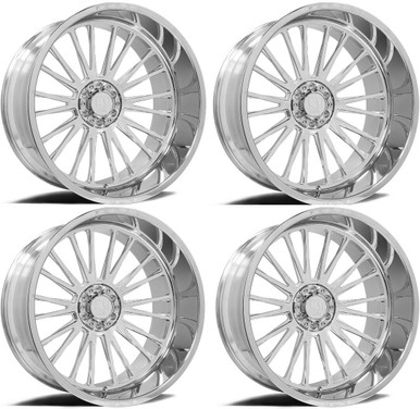 Set 4 22" Axe Wheels AF7 Forged Fully Polished 22x12 8x180 -44mm Lifted ...
