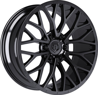 20" TIS 566B Gloss Black 20x10 Wheel 6x5.5 Rim -24mm For Chevy GMC Ram ...