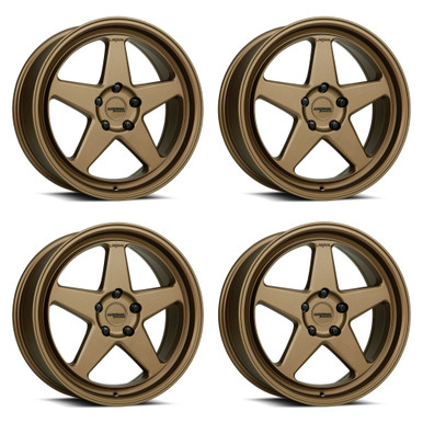 Set 4 18" Katana Wheels KR03 18x8 5x4.5 40mm Matte Bronze Racing Rims ...