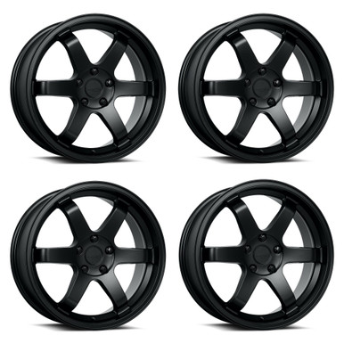 Set 4 18" Katana Wheels KR08 Matte Black 18x8 Wheels 5x100 40mm Rims ...