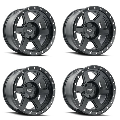 Set 4 20" Dirty Life Compound Matte Black 20x10 Wheels 8x6.5 Lifted ...