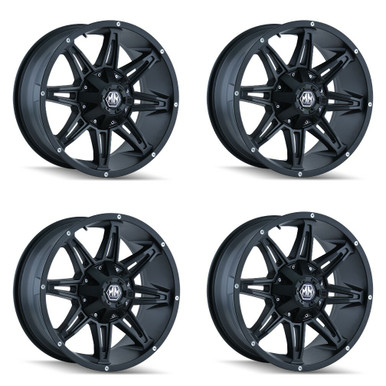 Set 4 20" Mayhem Rampage Matte Black 20x10 Wheels 8x170 Lifted Truck ...