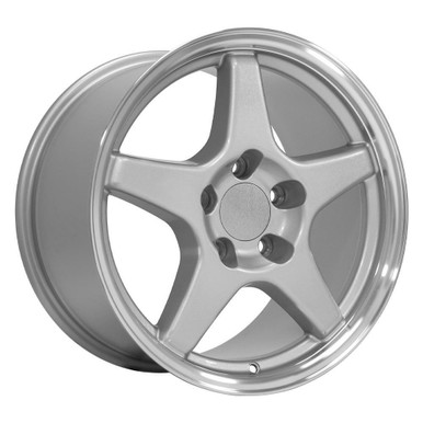 17" OE Wheels CV01 Silver Machined Lip 17x9.5 Wheel 5x4.75 56mm Replica ...